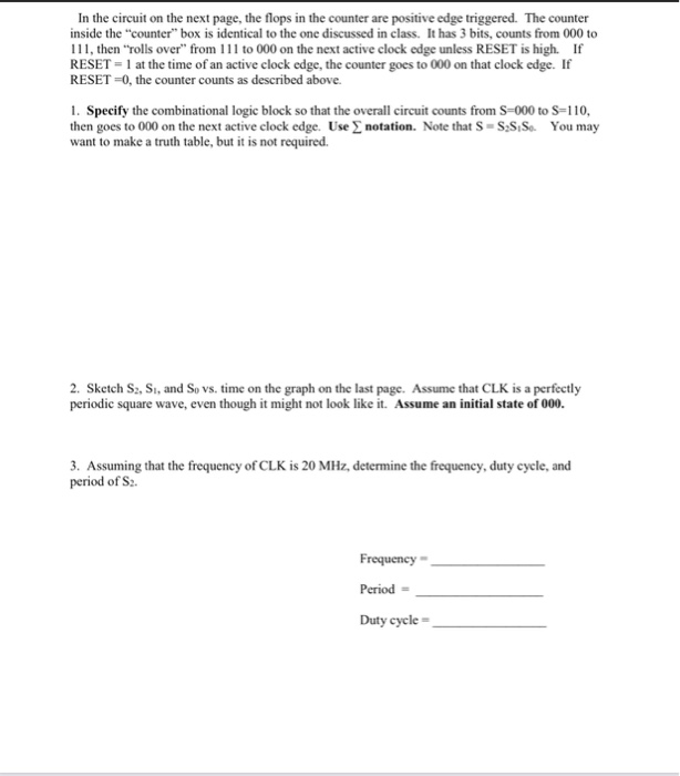 Solved In the circuit on the next page, the flops in the | Chegg.com