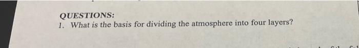 Solved QUESTIONS: 1. What is the basis for dividing the | Chegg.com