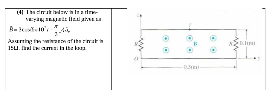 Solved The circuit below is in a timevarying magnetic field | Chegg.com