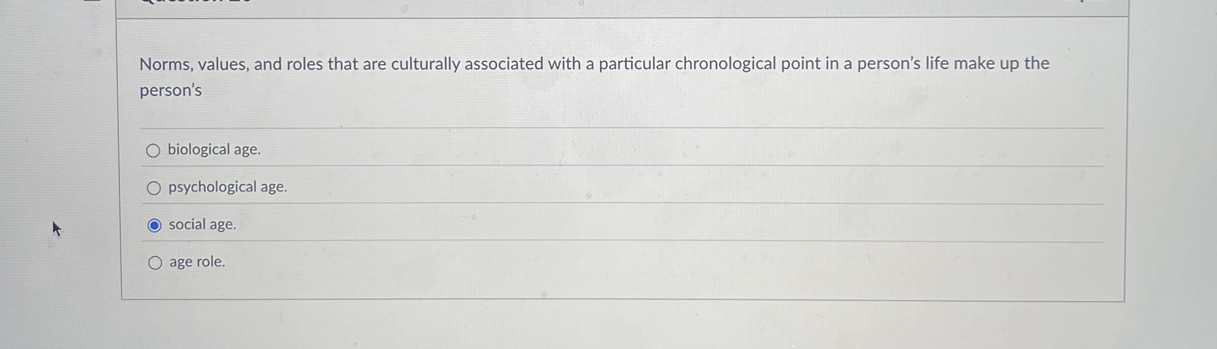 Solved Norms, values, and roles that are culturally | Chegg.com