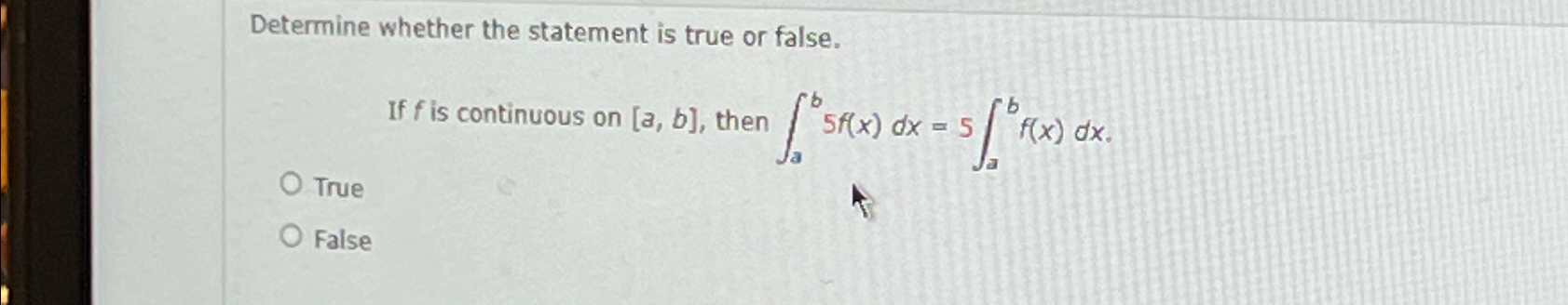 Solved Determine whether the statement is true or false.If f | Chegg.com