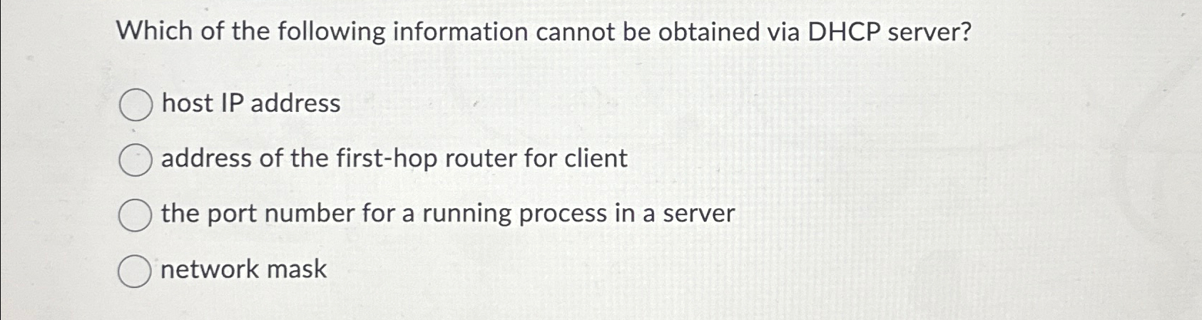 Solved Which of the following information cannot be obtained | Chegg.com