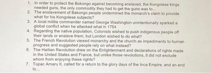 1. In order to protect the Bokongo against becoming | Chegg.com