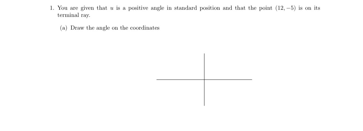 Solved You are given that u ﻿is a positive angle in standard | Chegg.com