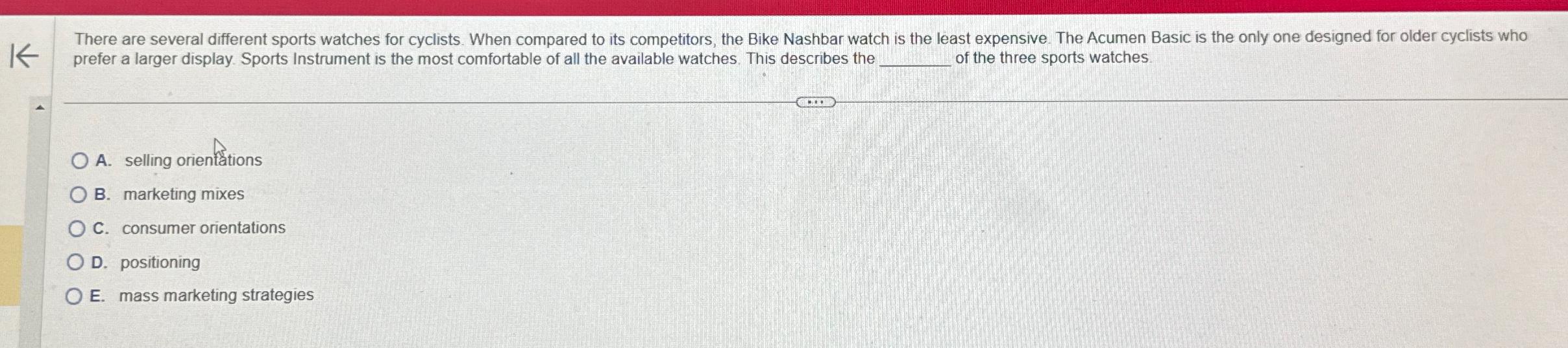 Solved prefer a larger display. Sports Instrument is the | Chegg.com