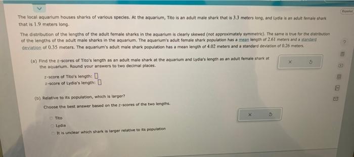 Solved The local aquarium houses sharks of various species. | Chegg.com Solved The local aquarium houses sharks of various species. | Chegg.com