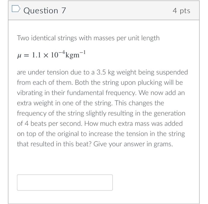 Two identical strings with masses per unit length | Chegg.com