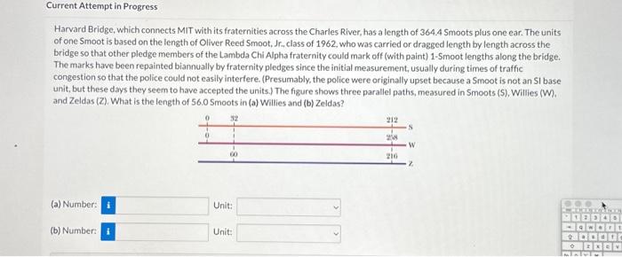 Solved Harvard Bridge, which connects MIT with its | Chegg.com