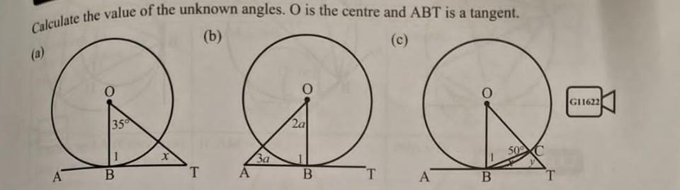 Solved Calculate the value of the unknown angles. O is the | Chegg.com