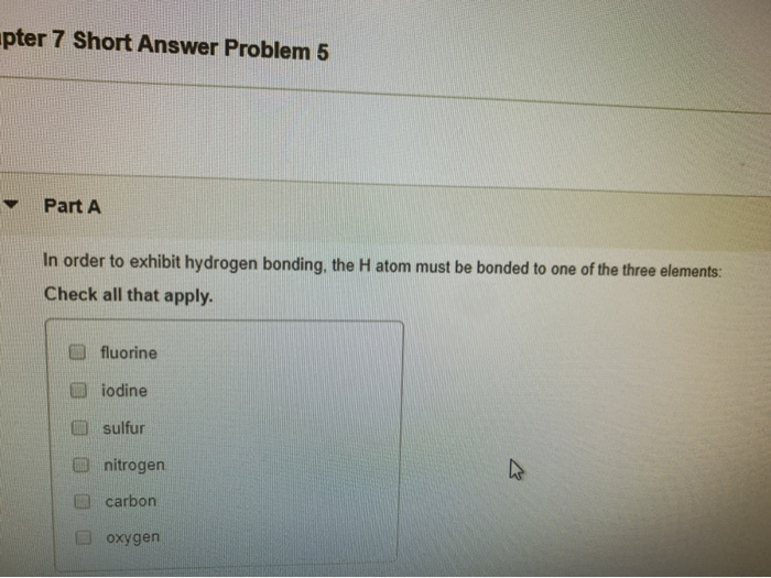 Solved pter 7 Short Answer Problem 5 Part A In order to | Chegg.com Solved pter 7 Short Answer Problem 5 Part A In order to | Chegg.com