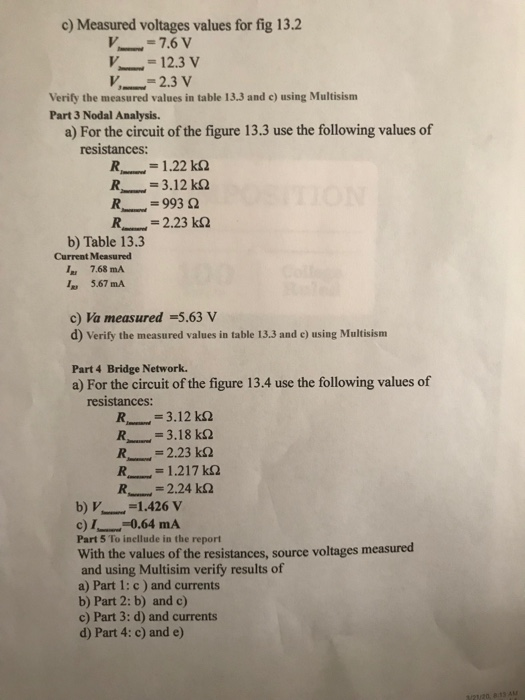 Solved Questions: 1. Using mesh analysis calculate mesh | Chegg.com