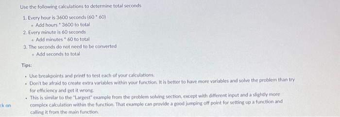 Solved Objective: Create a function that converts hours, | Chegg.com