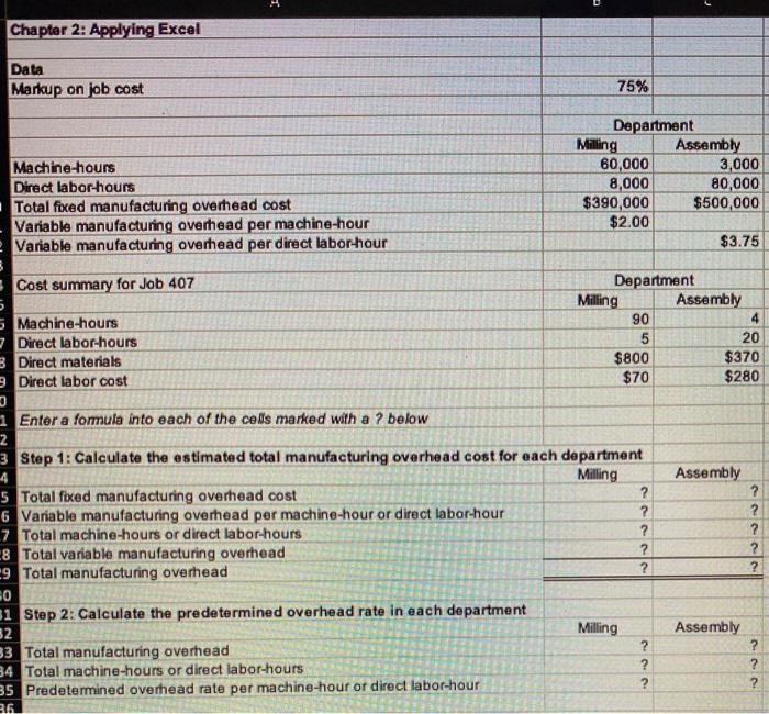 Solved Chapter 2: Applying Excel: Exercise (Part 2 of 2) 2. | Chegg.com