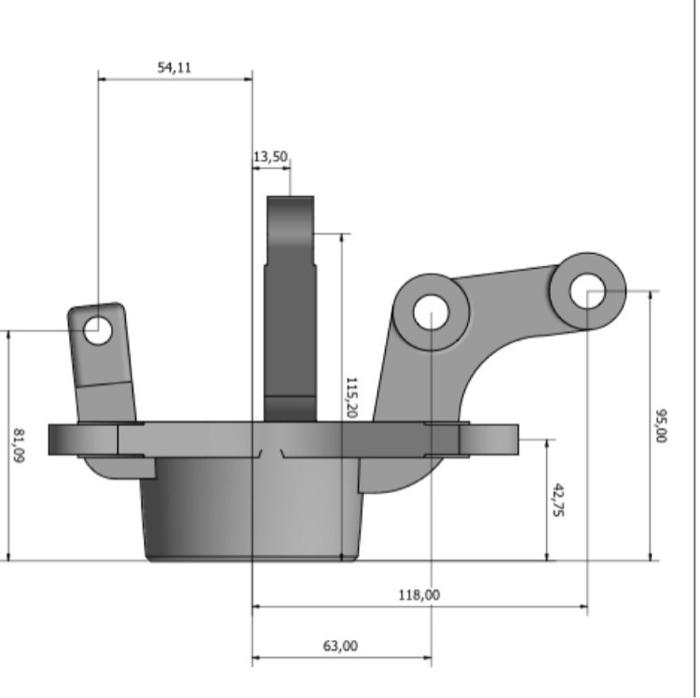 for steering knuckle: assume dimensions and forces | Chegg.com