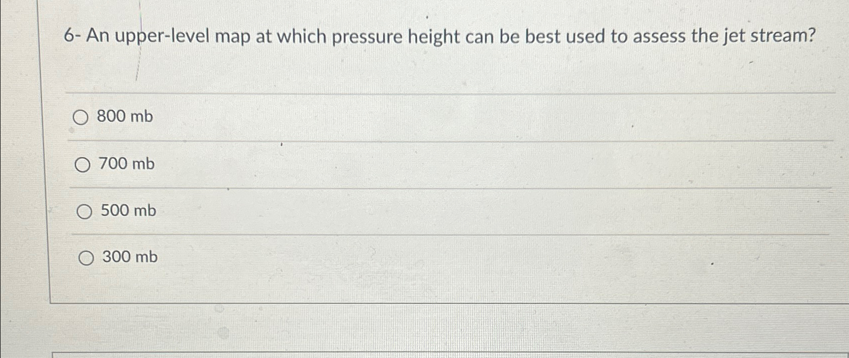6- ﻿An upper-level map at which pressure height can | Chegg.com