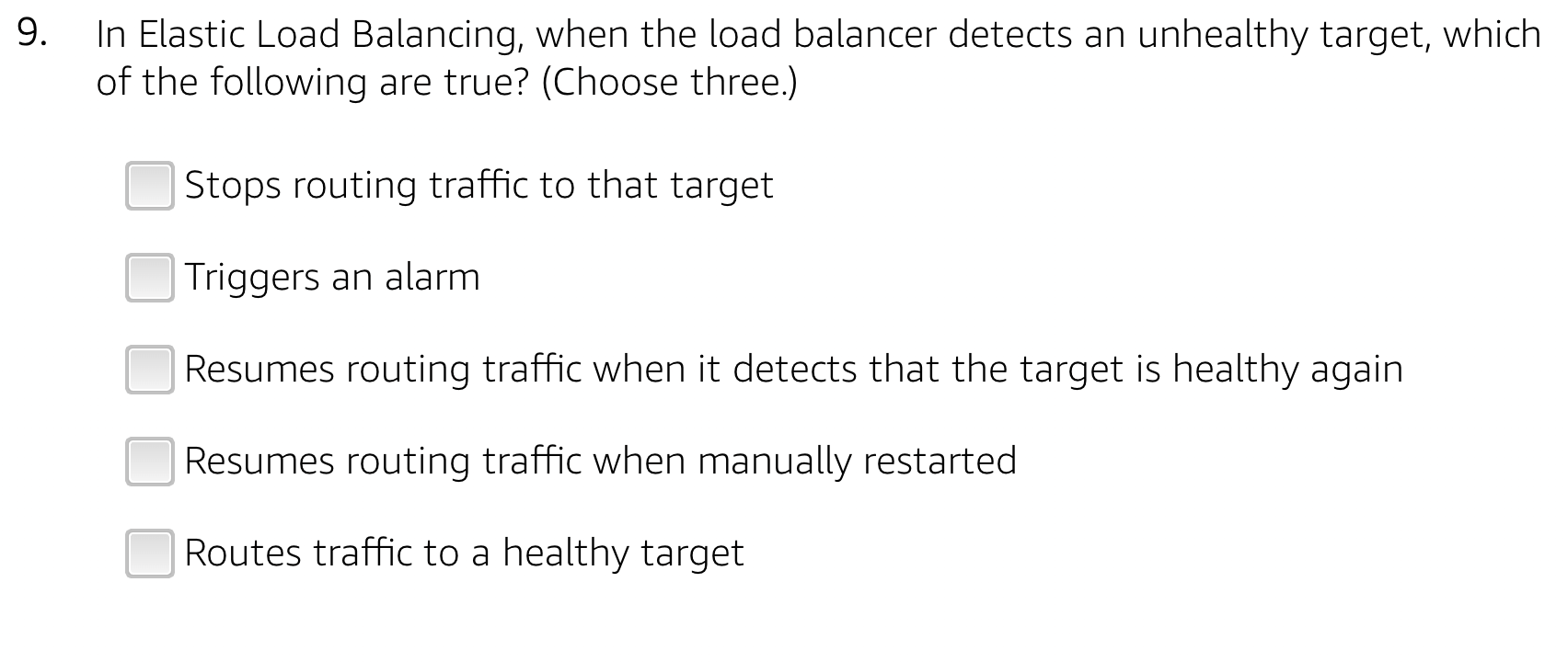 Solved In Elastic Load Balancing, when the load balancer | Chegg.com