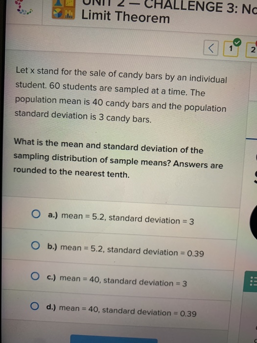 Solved CHALLENGE 3: No Limit Theorem