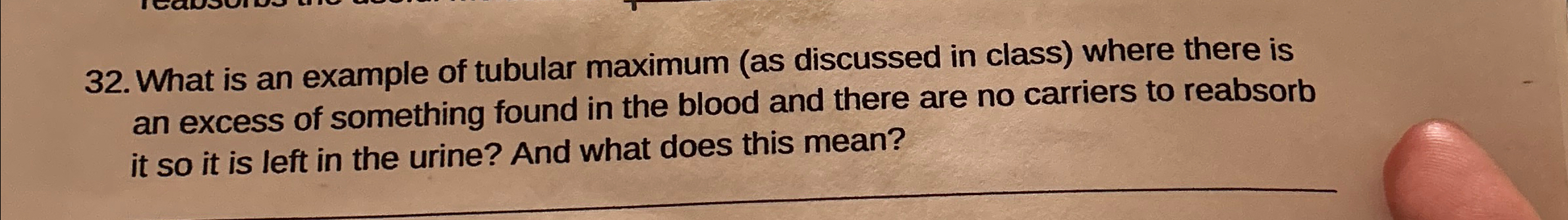 Solved What is an example of tubular maximum (as discussed | Chegg.com