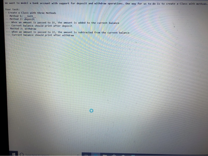 Solved We want to model a bank account with support for | Chegg.com
