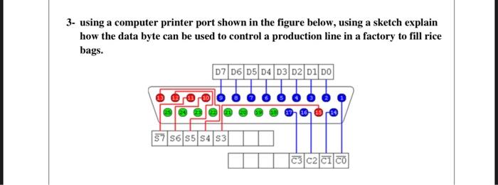 5- using a computer printer port shown in the figure | Chegg.com