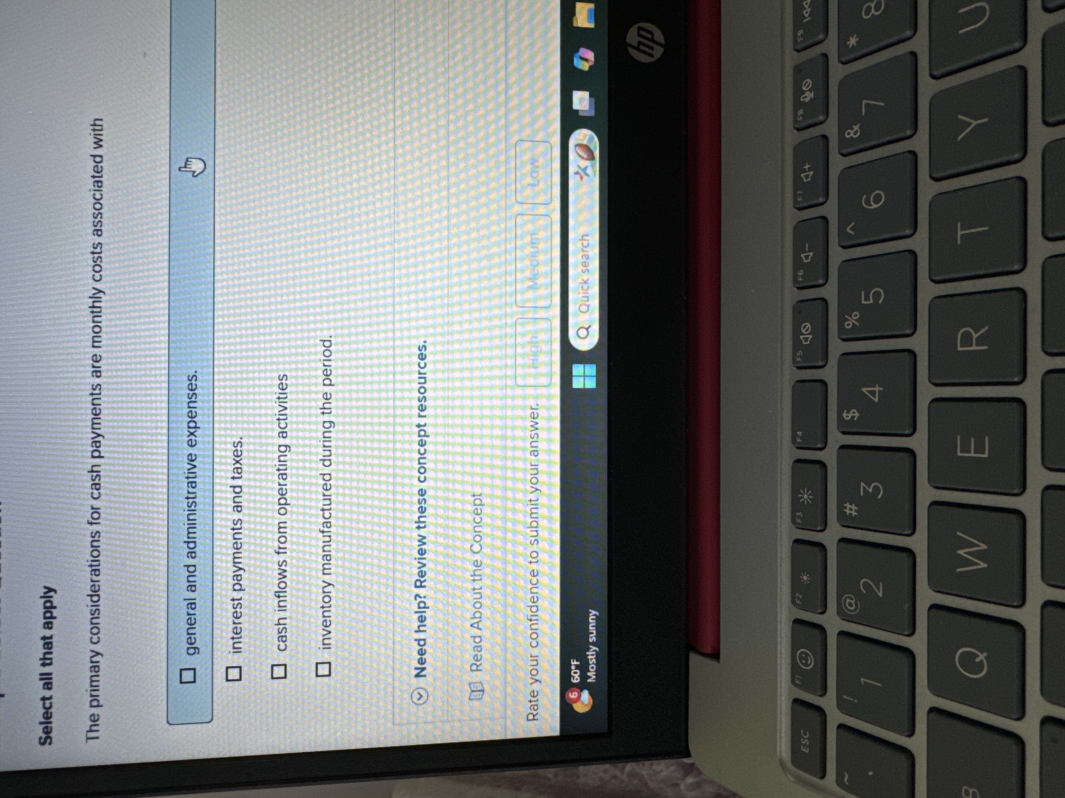 Solved Select all that applyThe primary considerations for | Chegg.com