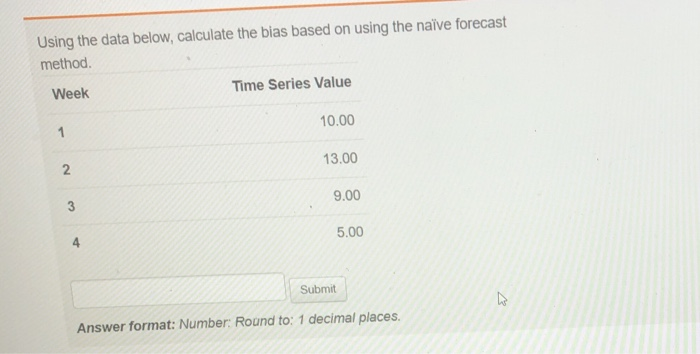 Solved Using the data below, calculate the bias based on | Chegg.com