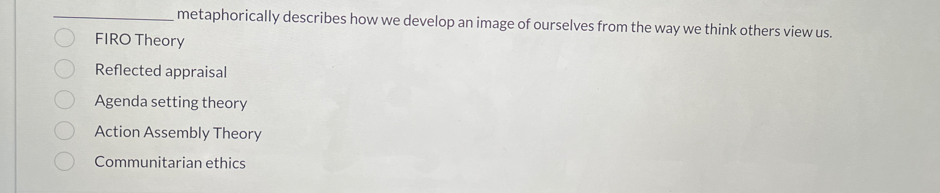 q, ﻿metaphorically describes how we develop an image | Chegg.com
