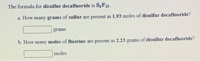 Solved The formula for dinitrogen tetrafluoride is N2F4. a. | Chegg.com