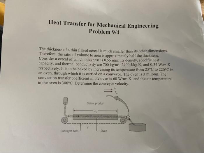 Solved Heat Transfer for Mechanical Engineering Problem 9/4 | Chegg.com