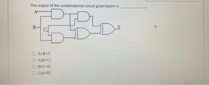 Solved The output of the combinational circuit given below | Chegg.com