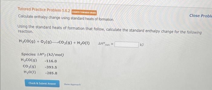 Solved Calculate enthalpy change using standard heats of | Chegg.com