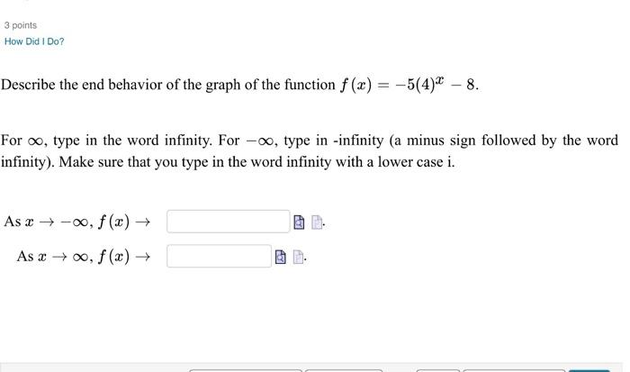 Solved Describe the end behavior of the graph of the | Chegg.com