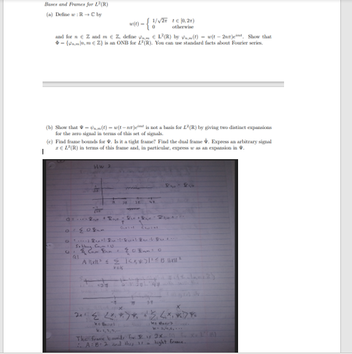 Bases and frames I am trying so solve part c of the | Chegg.com