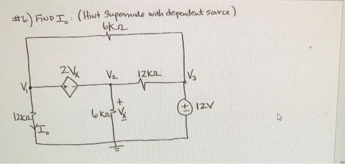 Solved H1-) FiND T: (Hint Supemode with dependent source) | Chegg.com