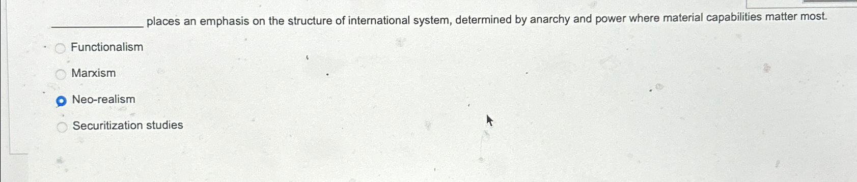Solved places an emphasis on the structure of international | Chegg.com
