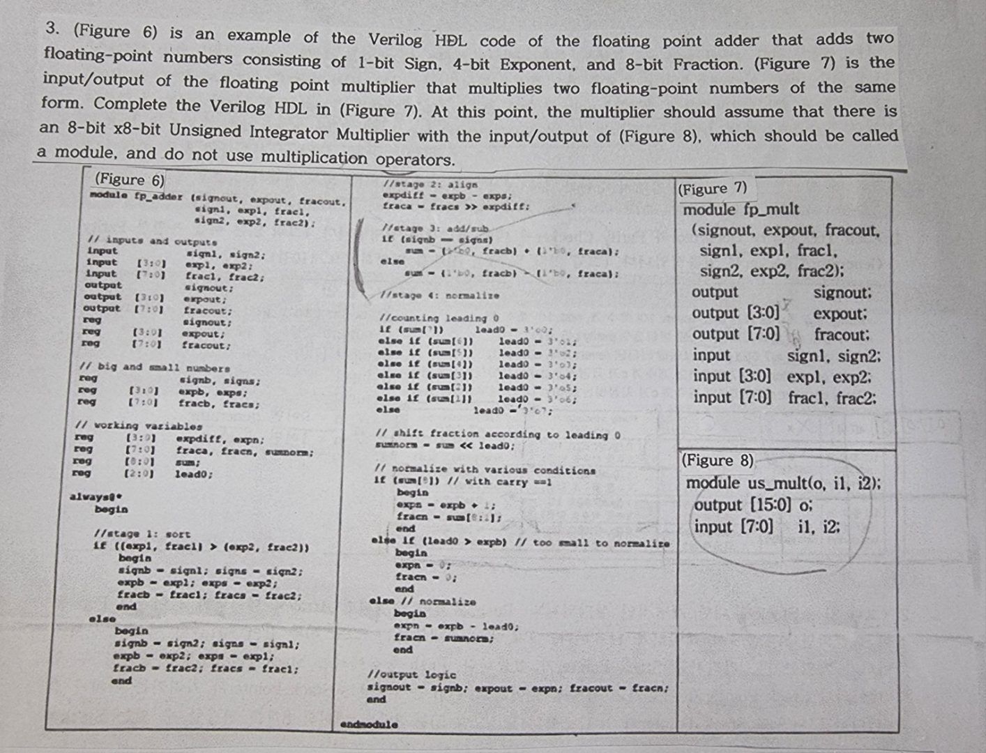 Solved (Figure 6) ﻿is an example of the Verilog HDL code of | Chegg.com
