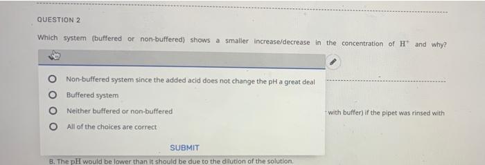 Solved Which system (buffered or non-buffered) shows a | Chegg.com