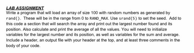 Solved Lab Assignment Write A Program That Will Load An