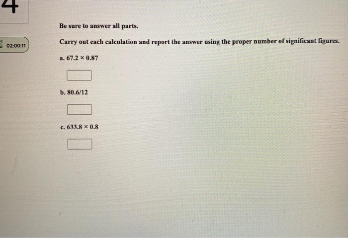 Solved Be sure to answer all parts. 3 Carry out each | Chegg.com