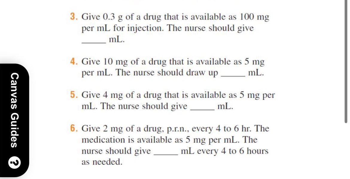 Solved Give 0.3 ﻿g of a drug that is available as 100 ﻿mg | Chegg.com