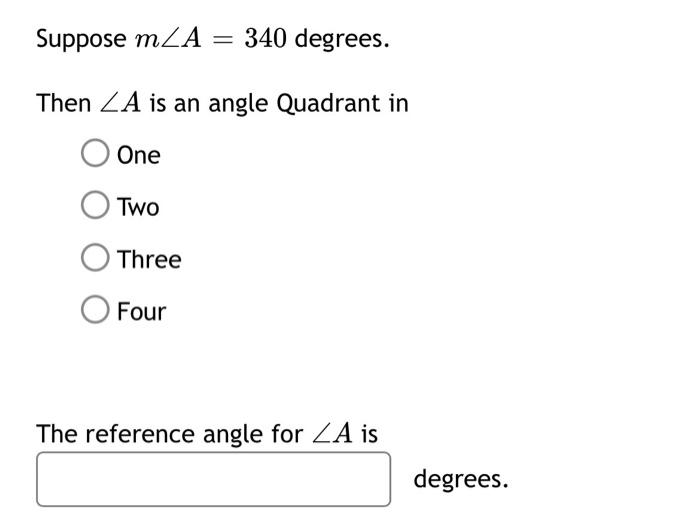 Solved Given the following trig ratio, determine all | Chegg.com