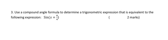 Solved Use a compound angle formula to determine a | Chegg.com