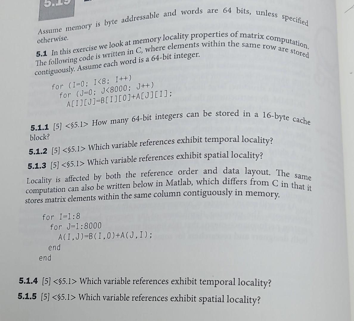 Assume memory is byte addressable and words are 64 | Chegg.com