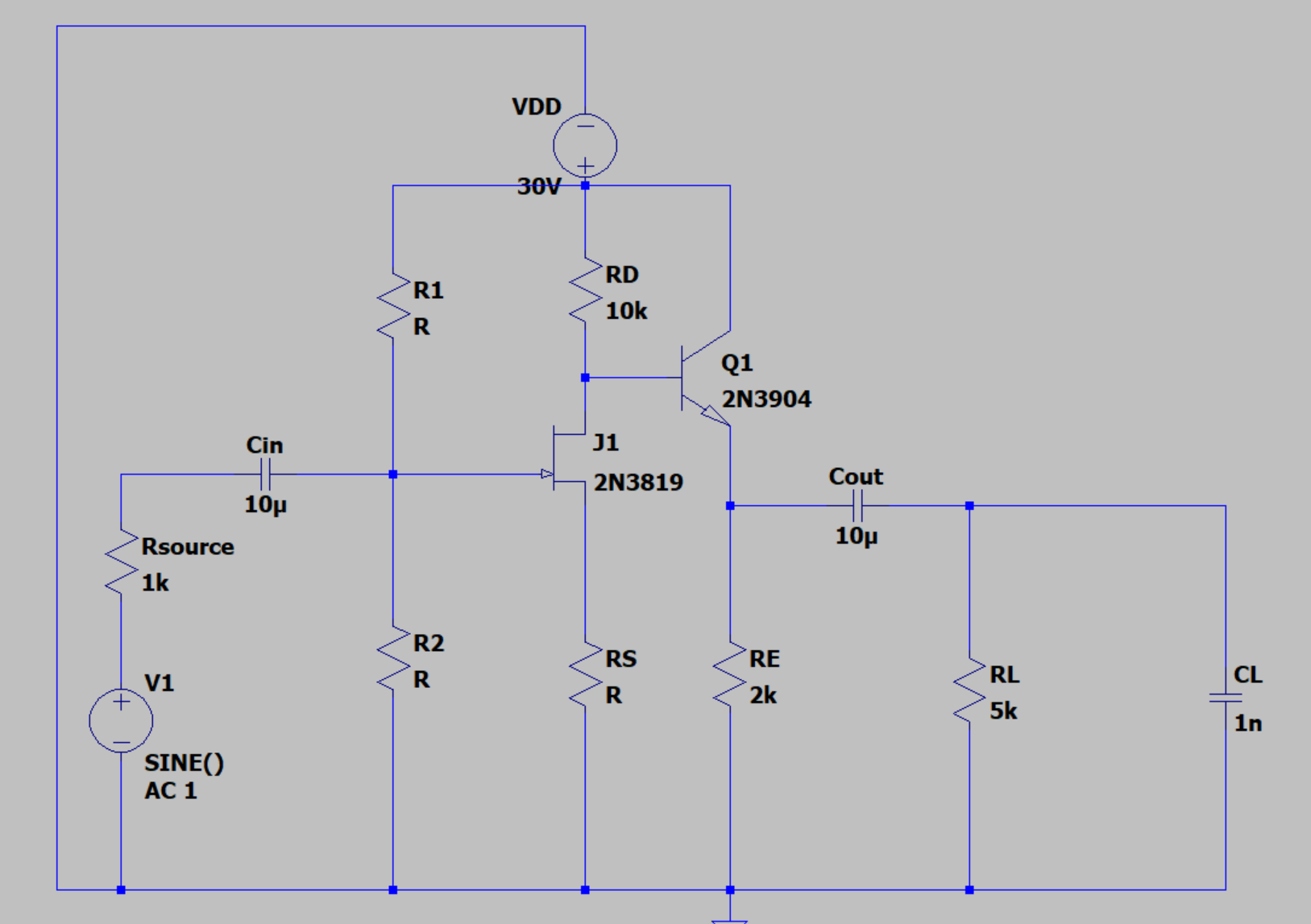 Solved Design a small-signal voltage amplifier using 2N3819 | Chegg.com