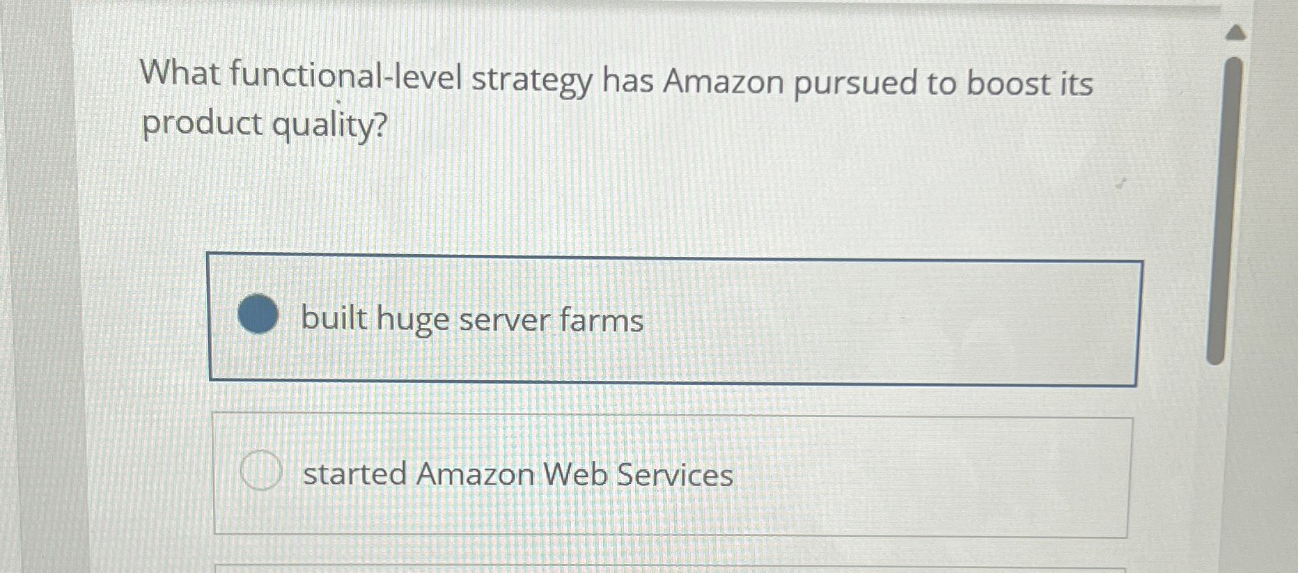 Solved What functional-level strategy has Amazon pursued to | Chegg.com