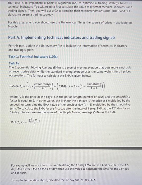 Your task is to implement a Genetic Algorithm (GA) to | Chegg.com