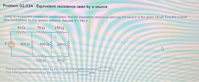 Solved Using Series Parallel Resistance Combination Find