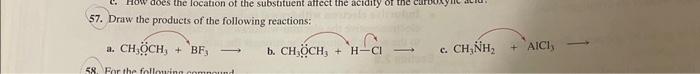 Solved 57. Draw the products of the following reactions: a. | Chegg.com