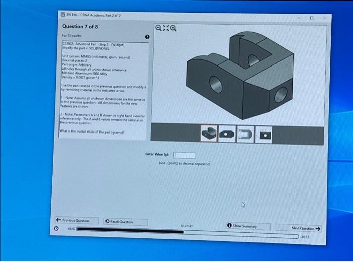 SW Edu-CSWA Academic Part 2 of 2 Question 7 of 8 For | Chegg.com