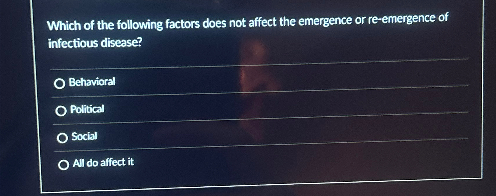 Solved Which of the following factors does not affect the | Chegg.com